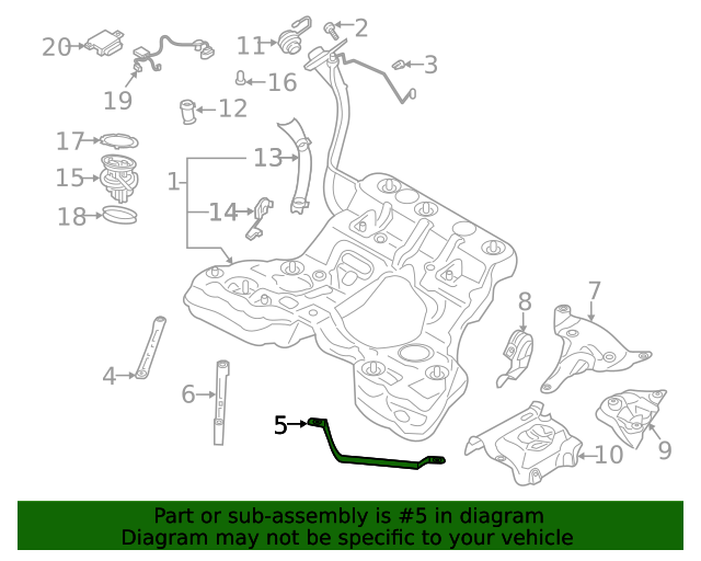 2019-2023 Audi Tank Strap 4N0-201-653-A | Audi USA Parts