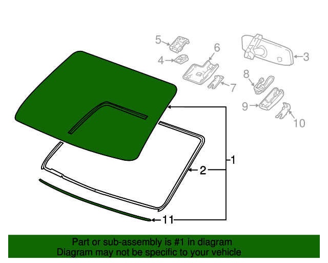 2015-2022 GM Windshield 84449037 | TascaParts.com