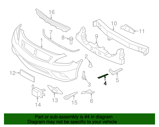 2008-2015 Infiniti Bumper Cover Spacer 62094-JL00A | Infiniti Parts Online