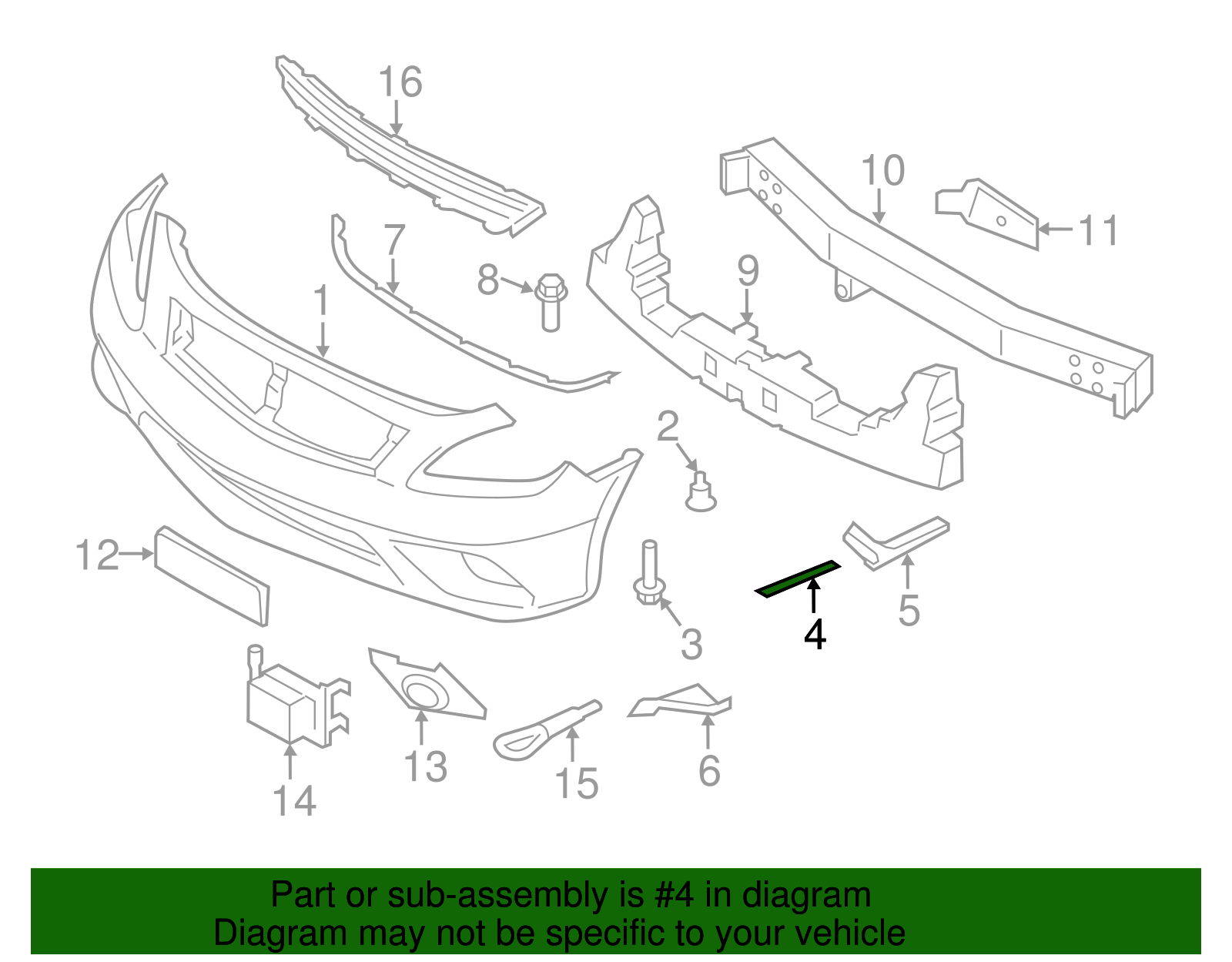 2008-2015 Infiniti Bumper Cover Spacer 62094-JL00A | Infiniti Parts Online