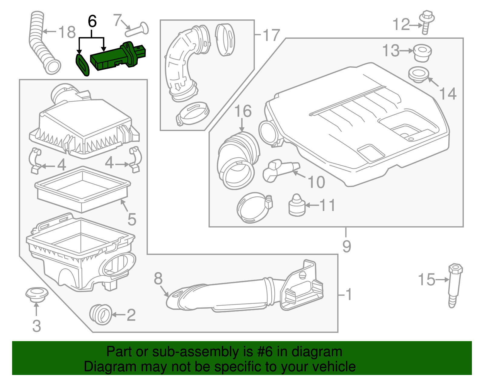 2011-2016 GM Mass Airflow Sensor 12671616 | TascaParts.com