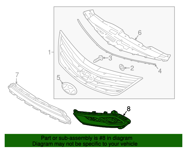 2015-2017 Hyundai Azera Grille 86563-3V610 | AutoNationParts.com
