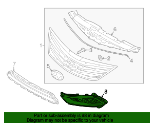 2015-2017 Hyundai Azera Grille 86563-3V610 | AutoNationParts.com