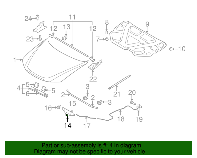 2006-2010 Hyundai Sonata Latch 81130-3K000 | QuirkParts