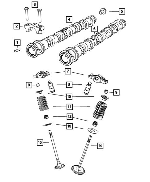 Camshaft and Valve for 2014 Ram ProMaster 1500 | Mopar eStore