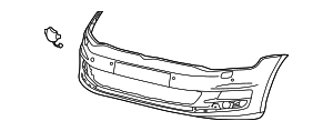 5GM-807-217-AK-GRU - Bumper Cover - 2018 Volkswagen Golf | World VW Parts