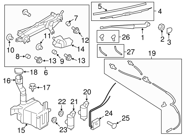Genuine OEM Washer Pump Part# 86611AG010 Fits 2008-2016 Subaru: Up To ...