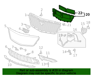 2019-2020 Cadillac CT6 Front Bumper Shutter 84571731 GM | GMPartsDirect.com
