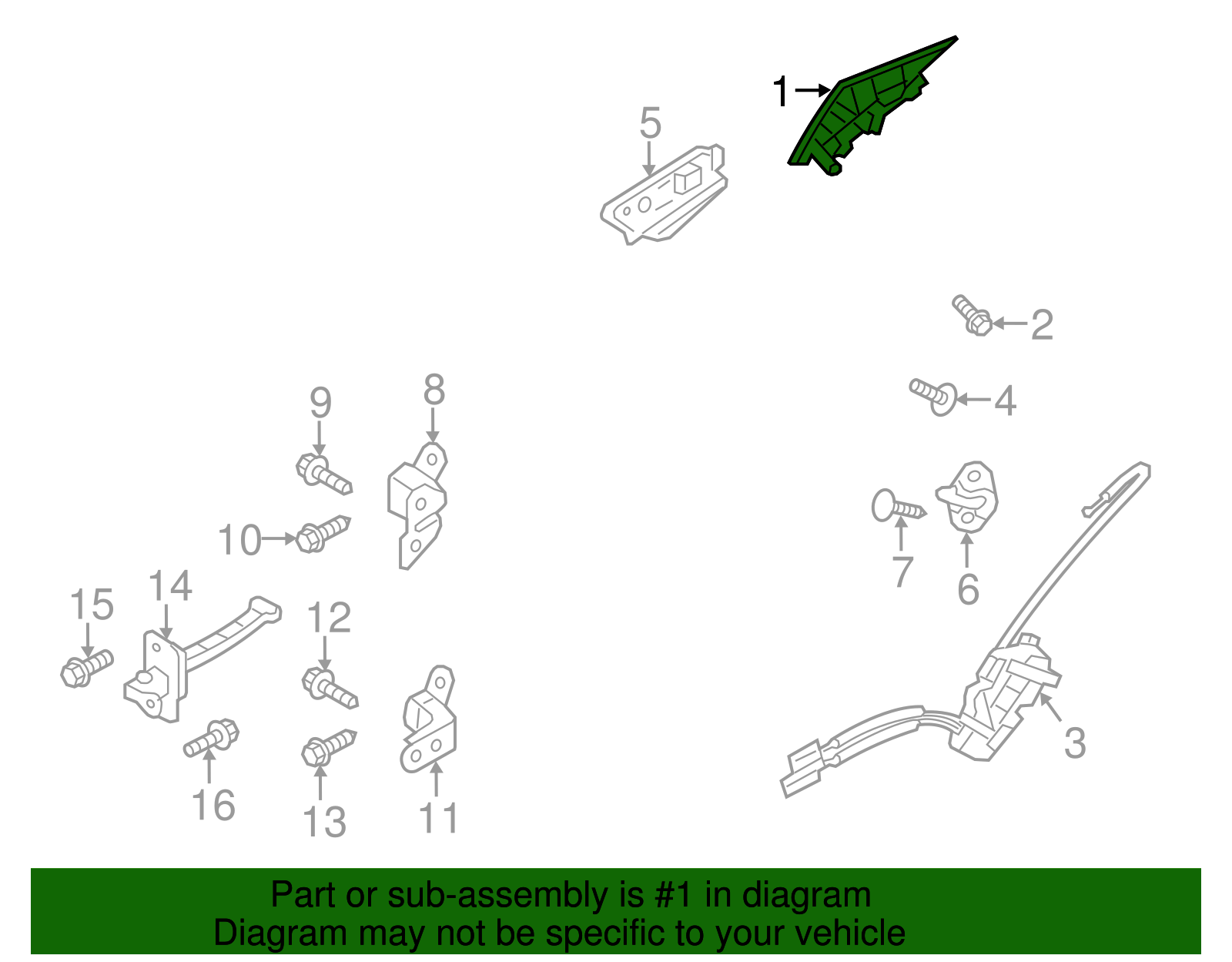 2012-2017 Hyundai Veloster Exterior Door Handle 83660-2V000 ...
