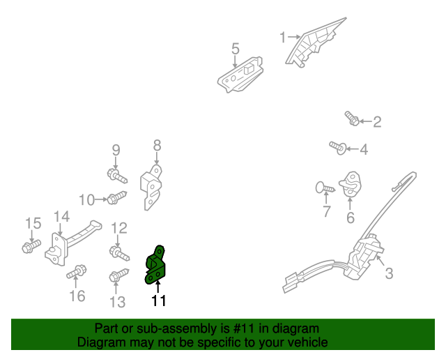 2007-2022 Hyundai Lower Hinge 79320-2H000 | OEM Parts Online