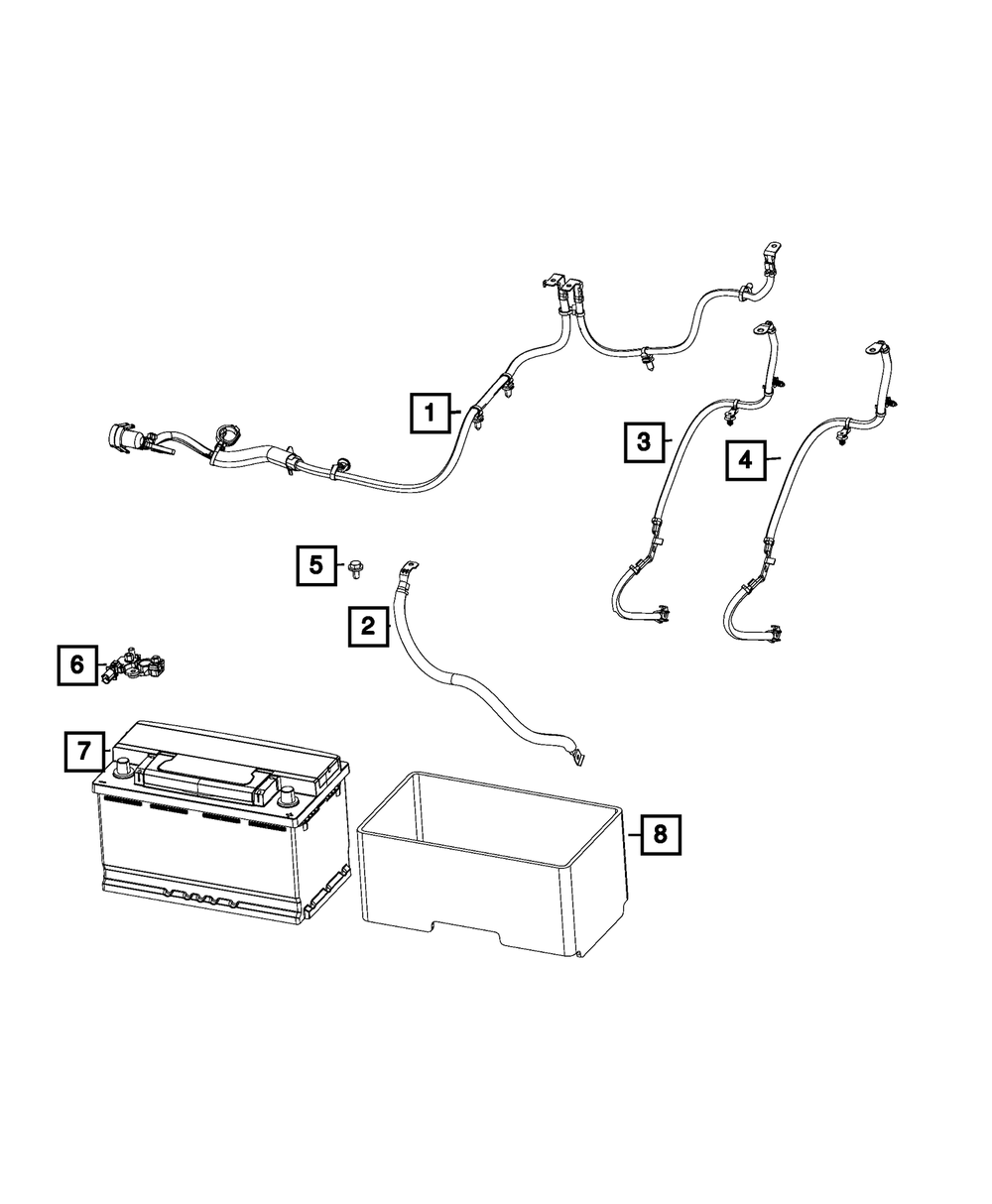 2017-2023 Chrysler Battery Negative Wiring 68530794aa | TascaParts.com
