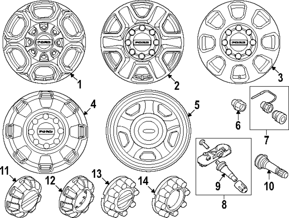 2023-2024 Ford Wheel, Alloy PC3Z-1007-J | Ford OEM Parts Outlet