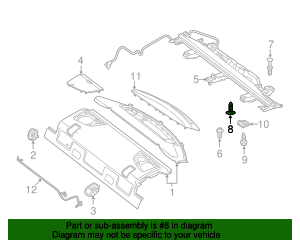 006-990-53-12 - Lift-Gate Trim Scuff Plate Screw 2017-2023 Mercedes ...