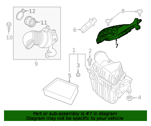 2018-2019 Land Rover Range Rover Evoque Intake Duct LR096554 ...
