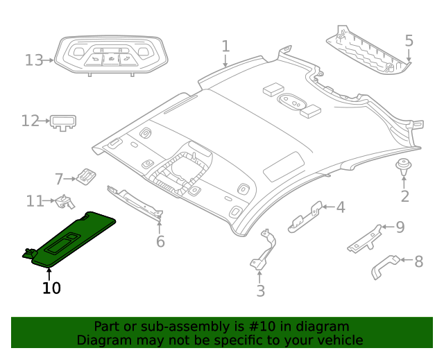 2021-2023 BMW Sun Visor 51-16-8-097-333 | AutoNationParts.com