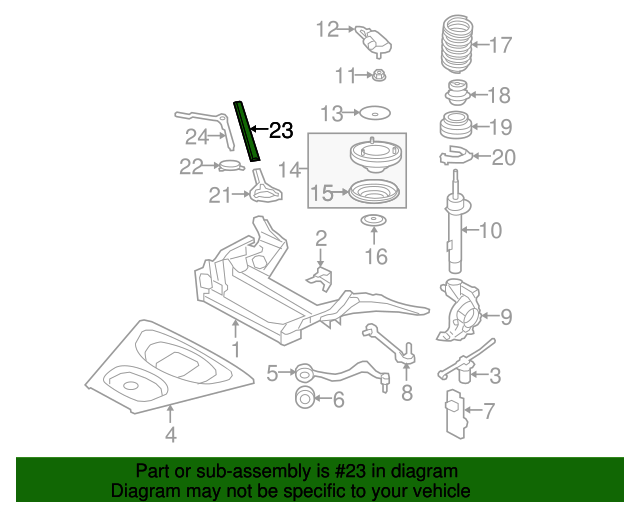 51618044553 - 2008-2013 BMW M3 Diagonal Brace (51-61-8-044-553) | BMW ...