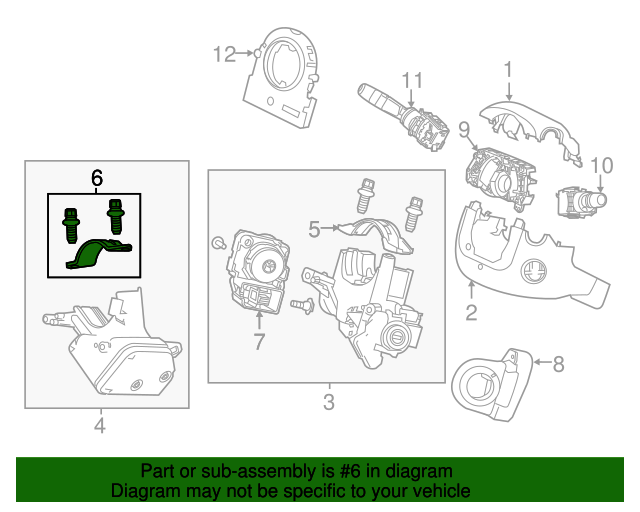 06352-TX4-A11 - Holder Set, Column - 2013-2017 Honda | Honda Car Parts ...