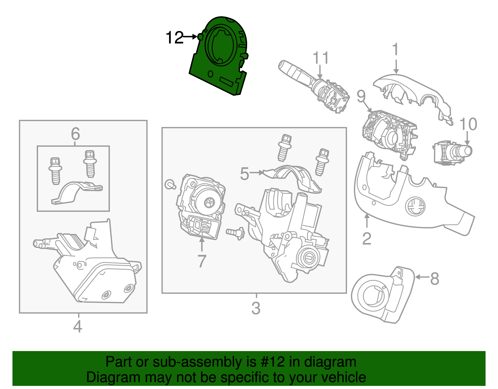 35000-T2A-A01 - 2013-2017 Honda - Sensor Assembly Steering | Genuine ...