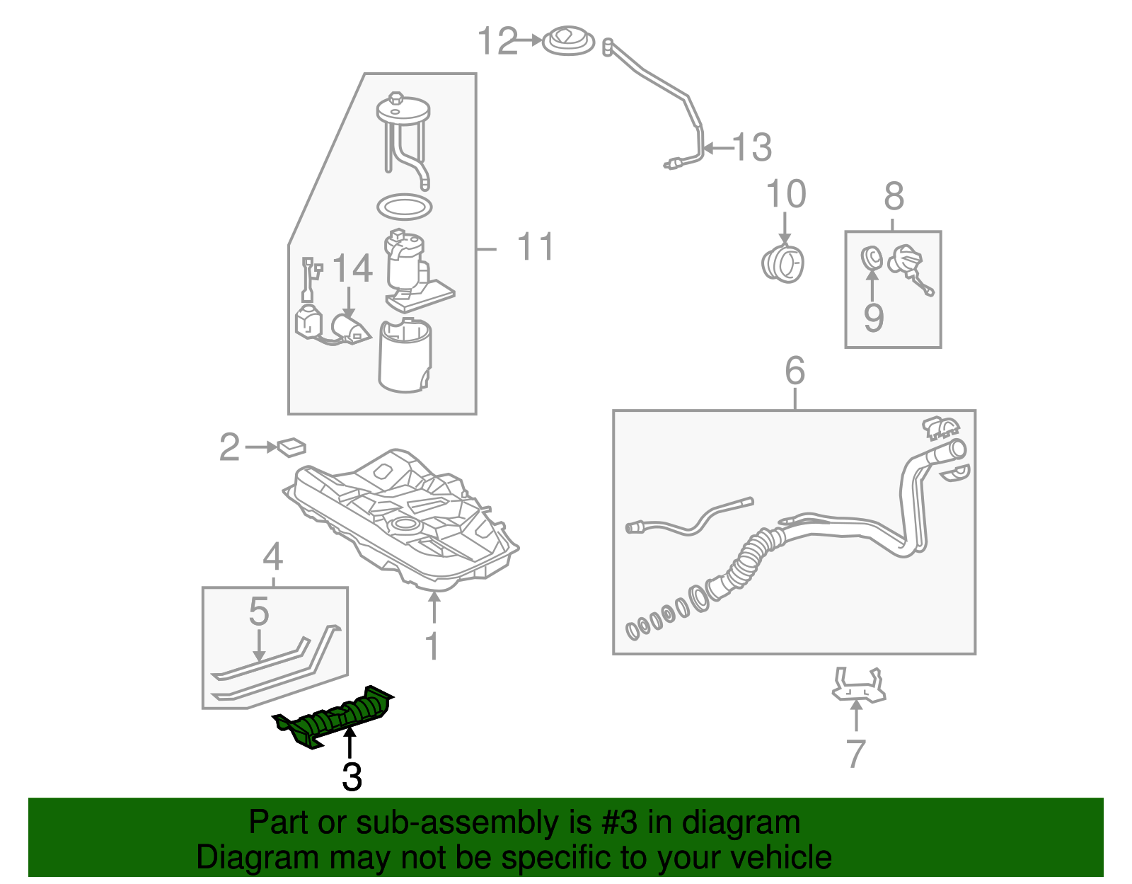 2007-2011 Toyota Camry Fuel Tank Shield (Lower) 77631-33090 | Toyota ...