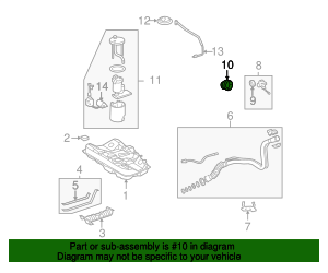 2007-2011 Toyota Camry Fuel Filler Housing 77291-33060 | Toyota Parts ...