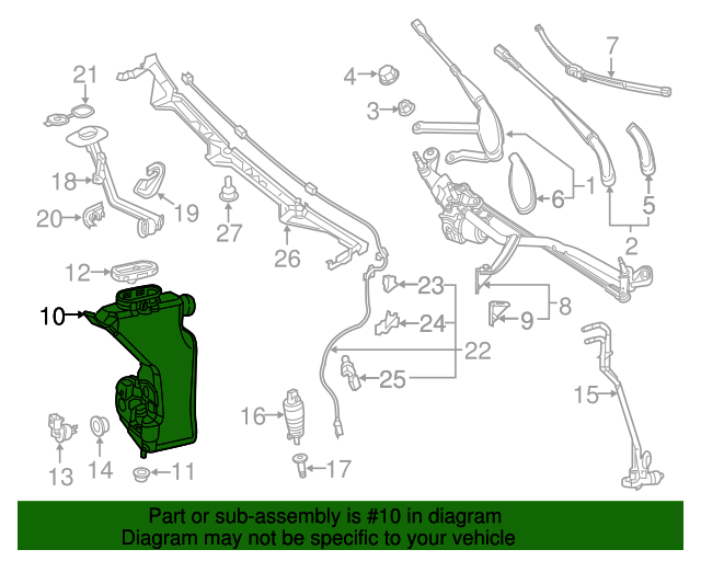 205-869-00-20 - Washer Reservoir 2015-2023 Mercedes-Benz | Mercedes ...