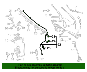 213-860-89-00 - Windshield Washer Nozzle 2017-2023 Mercedes-Benz ...