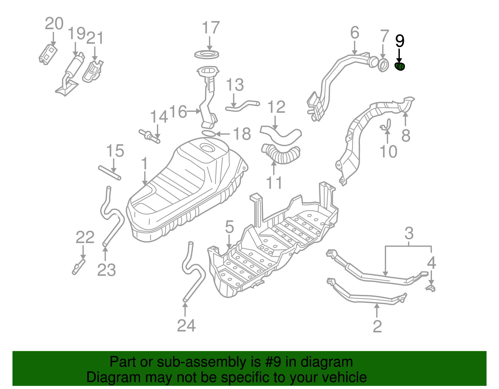 1990-1999 Nissan | Cap | 17251-F9912 | Tom Wood Nissan Parts