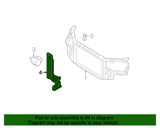 97281-2T000 - Ambient Air Temperature Sensor Bracket 2011-2016 Kia ...