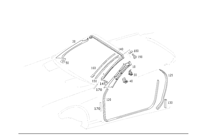 1994-2012 Mercedes-Benz Sealing Frame 230-720-09-78 | MB OEM Parts