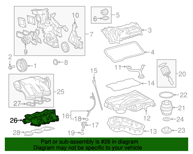 2006-2018 Toyota Intake Manifold 17111-0P030 | Toyota Parts Center