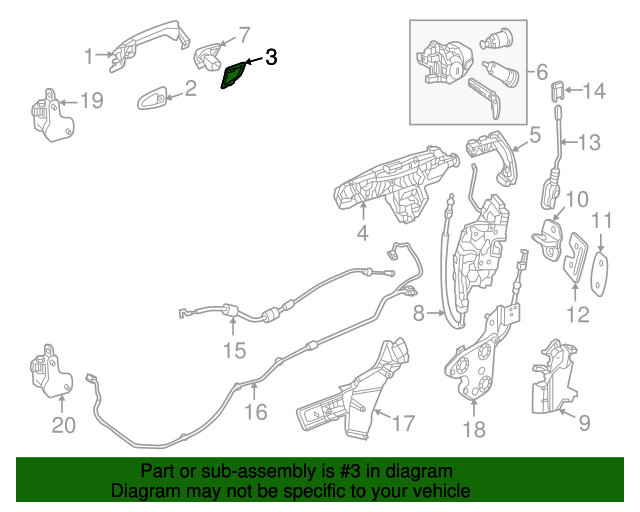 218-766-04-97 - Handle, Outside Pad 2012-2020 Mercedes-Benz | Mercedes ...