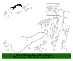 204-760-13-70-8526 - Handle, Outside 2013-2020 Mercedes-Benz | Mercedes ...