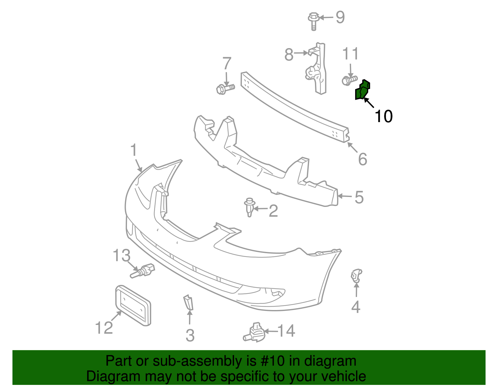 2004-2008 Toyota Solara Bumper Bracket 52145-AA020 | OEM Parts Online