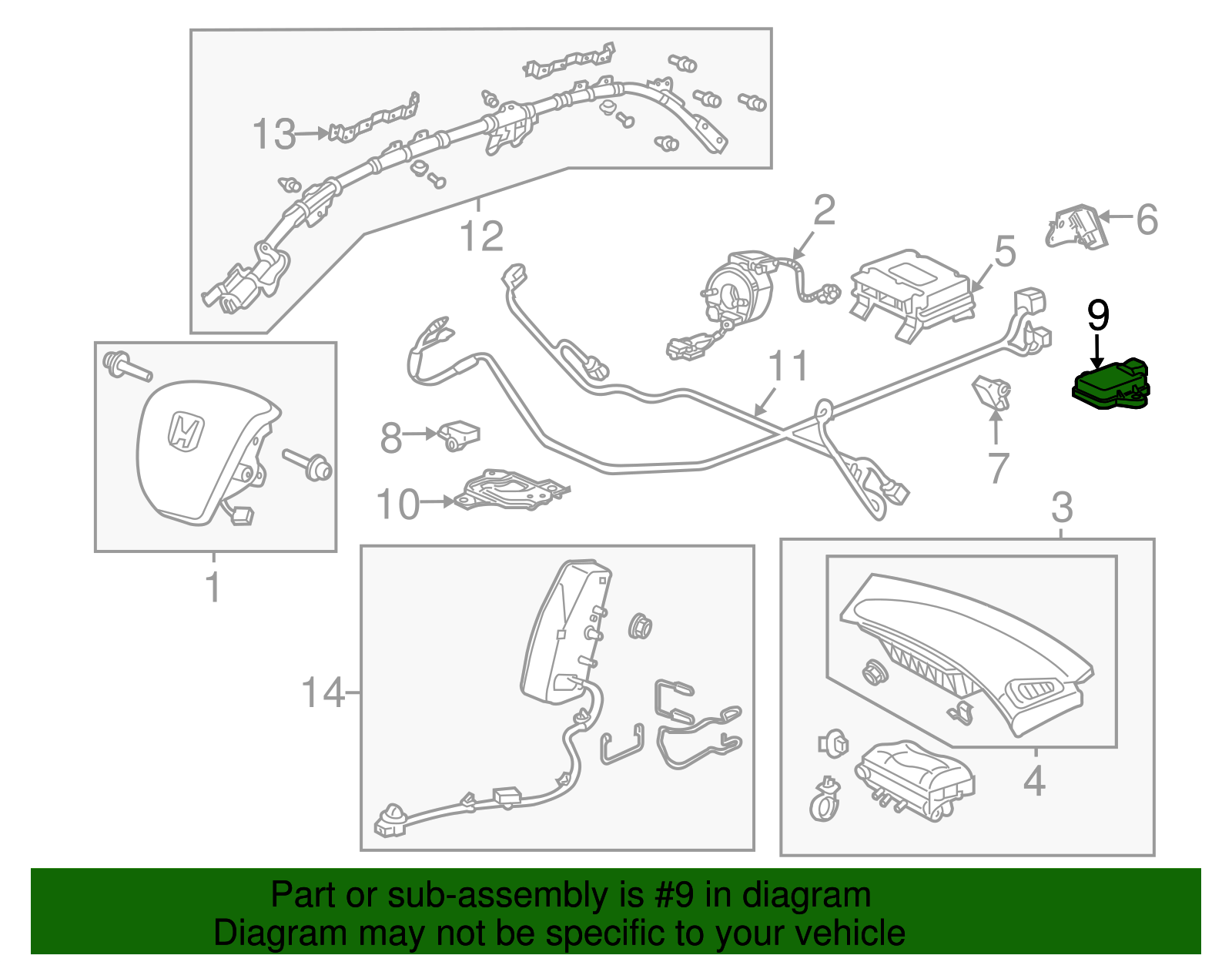 2008-2015 Honda Yaw Rate Sensor 39960-TA0-A01 | OEM Parts Online