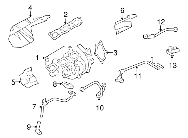 2009-2024 Nissan GT-R Water Inlet Tube - Passenger Side (RH) 14499 ...