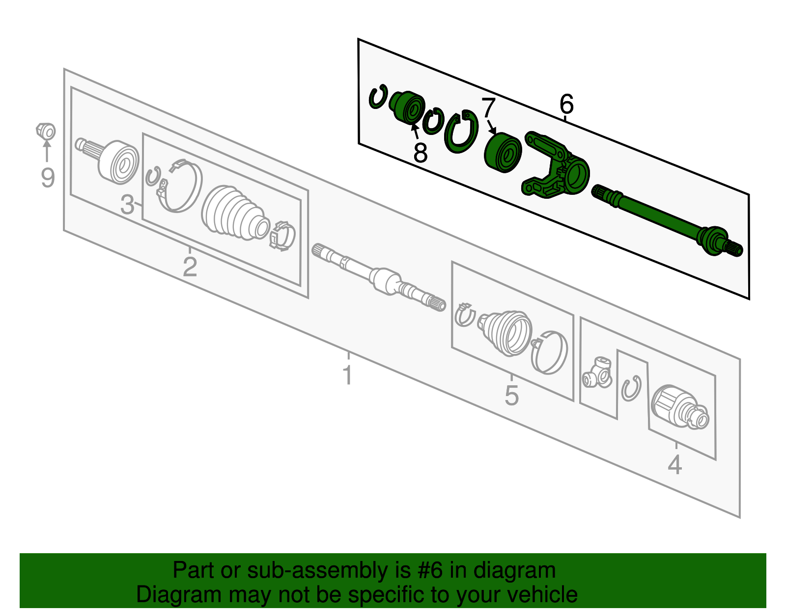 44500-T2A-A00 - Shaft Assembly Half - 2013-2019 Honda | Honda Parts Guys