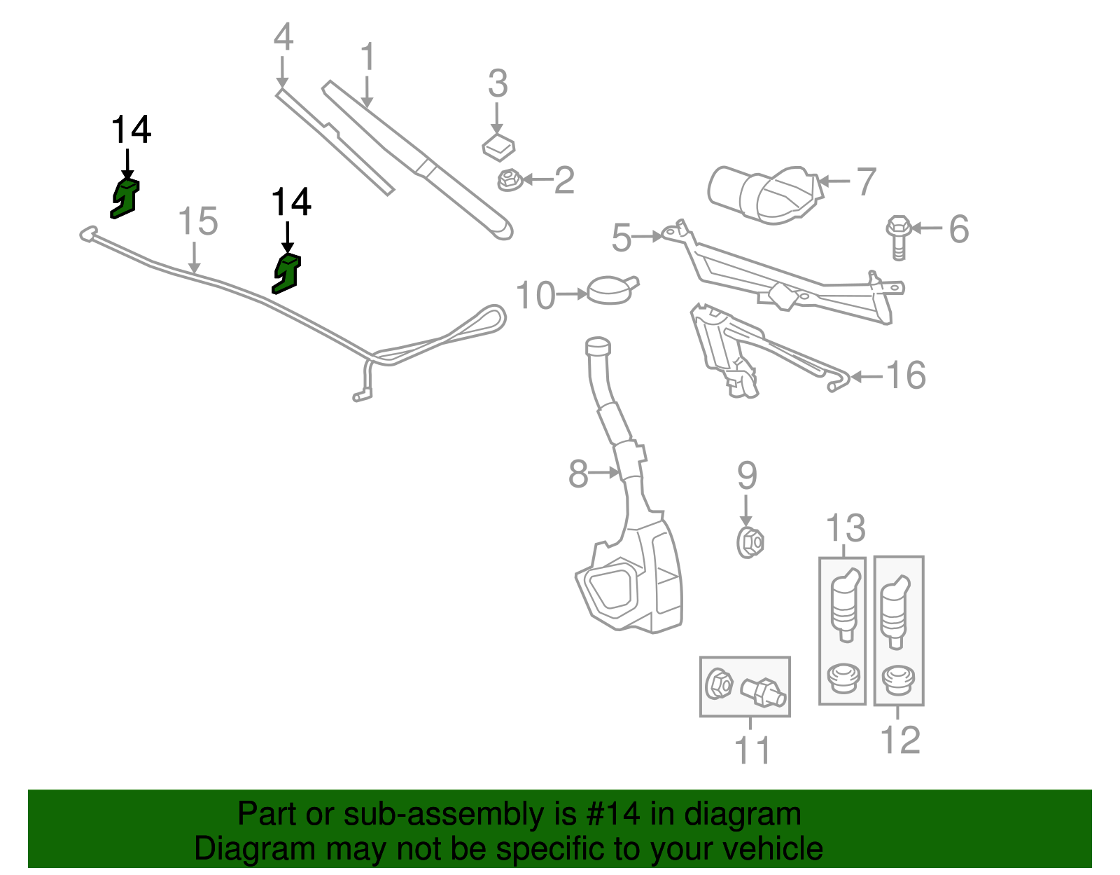 2007-2017 GM Windshield Washer Nozzle 25823360 GM | GMPartsDirect.com