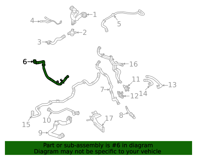 2020-2023 Land Rover Coolant Hose LR128304 | OEM Parts Online