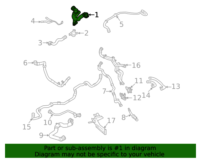 LR137873 - Radiator Coolant Hose 2019-2024 Land Rover | AutoNationParts.com