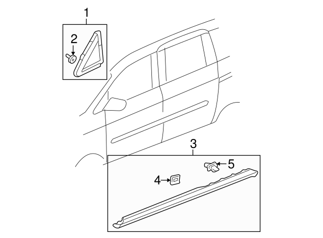 1999-2011 Honda Pillar Cover Clip 76222-SP1-003 | Honda Factory Parts