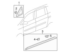Genuine OEM 2005-10 Honda Odyssey Left Front Pillar Corner Garnish ...