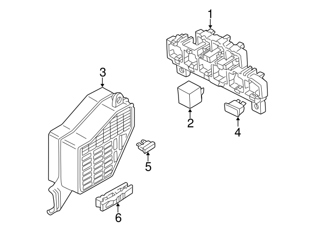 8E0-937-503 - Relay & Fuse Plt 2002-2009 Audi | Audi OEM Parts