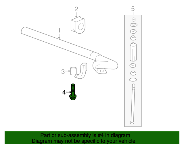 2007-2019 GM Stabilizer Bar Bolt 11609701 | GM Parts Center