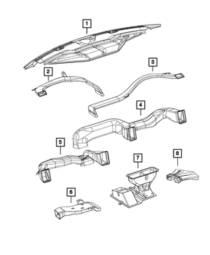 2012-2024 Ram Floor Duct 68148966AB | Mopar eStore