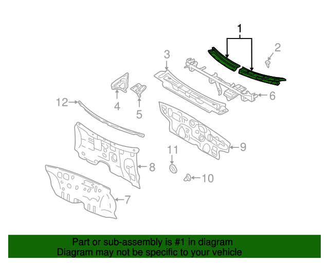 86150-2D201--DS - Cowl Grille - 2001-2006 Hyundai Elantra | World OEM ...