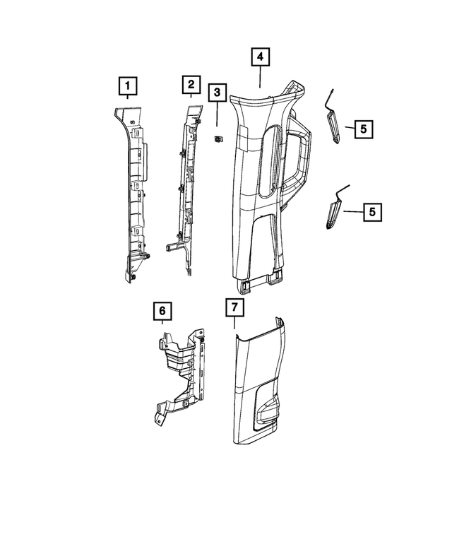 2018-2023 Jeep Wrangler B-Pillar Bracket, Right 68363252AB | Mopar Estores