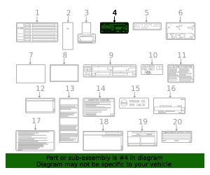 2020-2022 Lexus RX350L | Caution Label | 88723-48370 | Express Lexus Parts