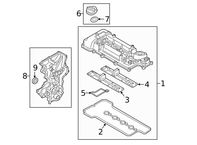 21350-2B800 - Engine Timing Cover 2021-2023 Kia Seltos | Kia.Parts Store
