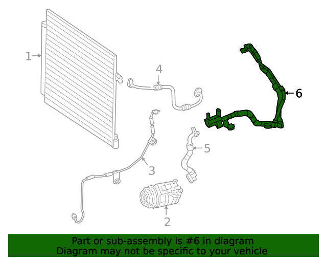 463-830-89-00-64 - Refrigerant Line Mercedes-Benz USA Parts