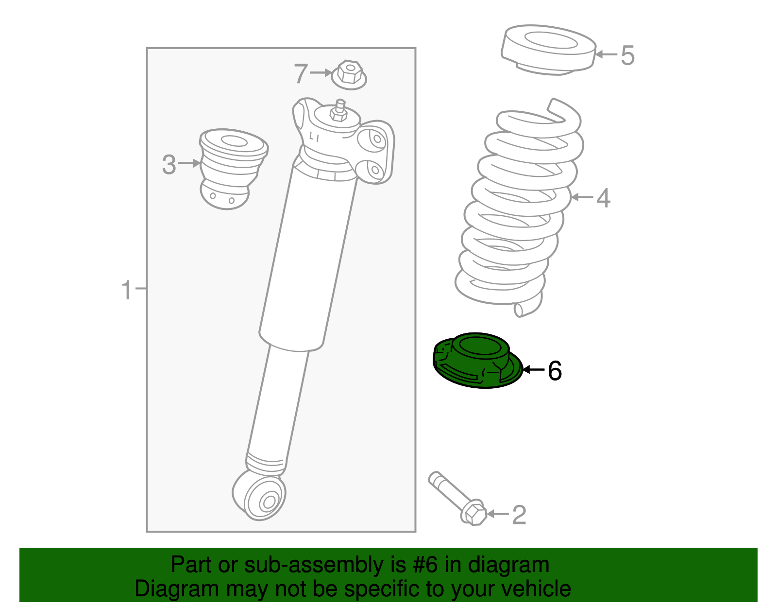 2013-2025 GM Rear Coil Spring Lower Insulator 84570395 | GM Parts Center